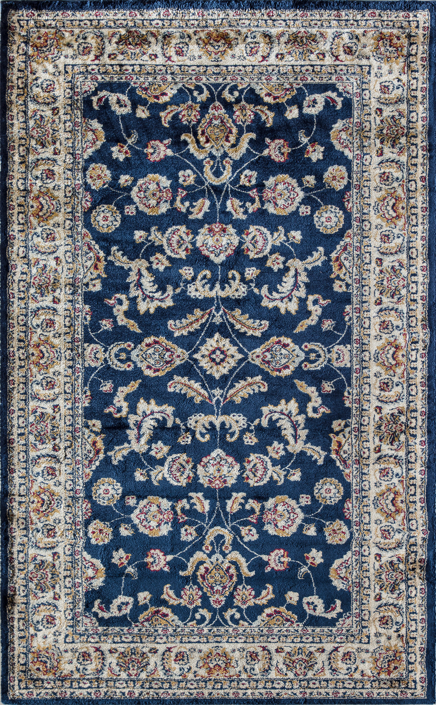 Astoria Grand Ady Oriental Navy Area Rug & Reviews | Wayfair