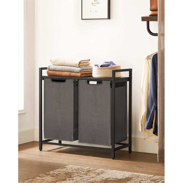 Williston Forge Laundry Basket With 2-Compartment | Wayfair.co.uk