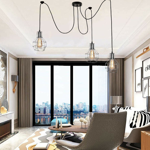 Borough Wharf Barner 3-Light Geometric Chandelier | Wayfair.co.uk