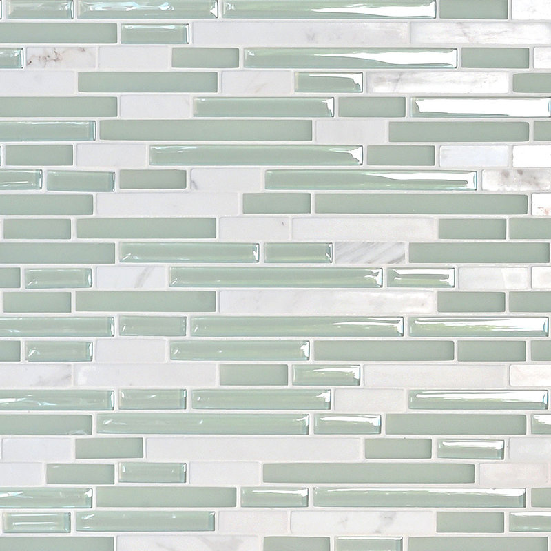 Mosaic Kitchen Linear Wall Tile | Wayfair