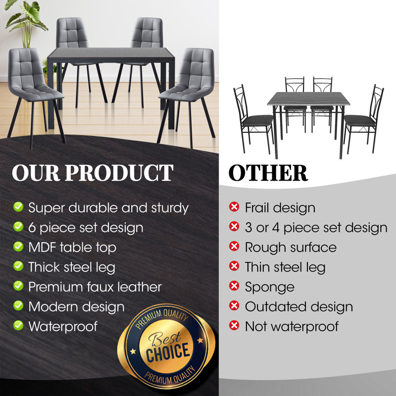 Wade Logan® Gossard 4 - Person Dining Set & Reviews | Wayfair