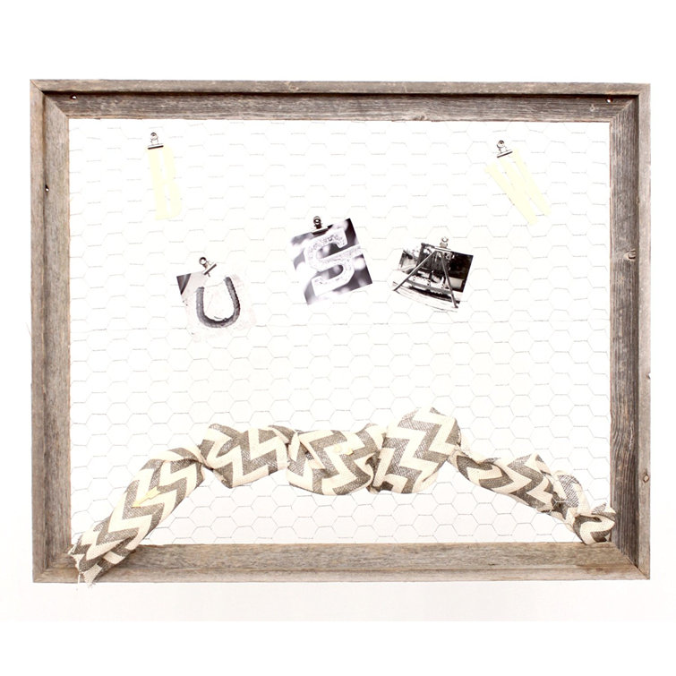 Gracie Oaks Chicken Wire Wall Mounted Bulletin Board & Reviews | Wayfair