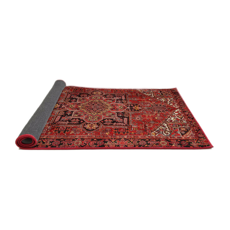 Bungalow Rose Red/Black Rug | Wayfair