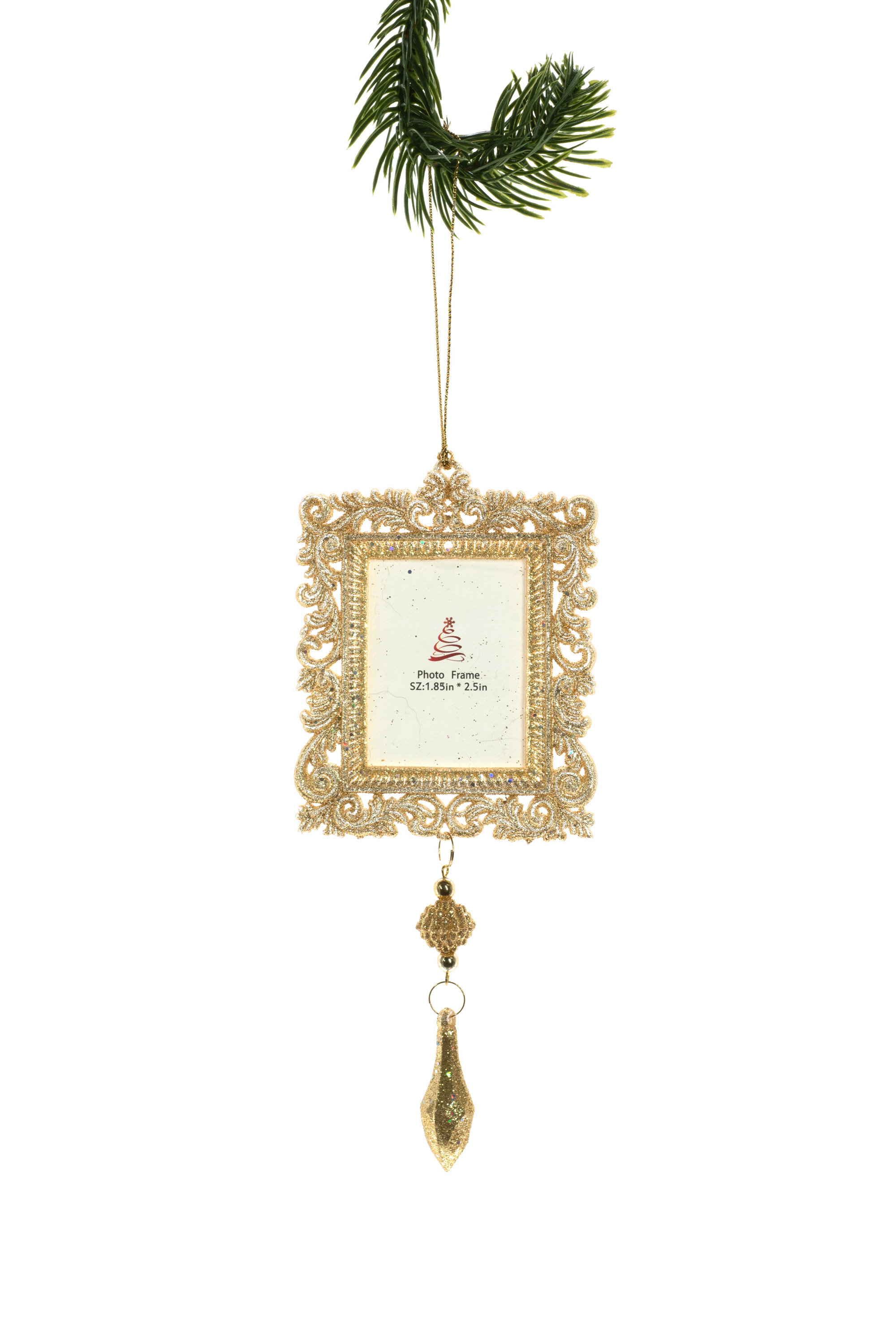 Starlight Collection Gold Square Picture Frame Ornament (Pack Of 4 ...