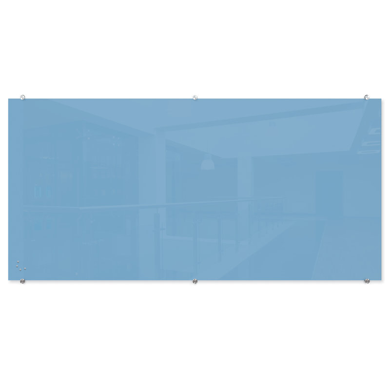 Mooreco Light Blue Glass Magnetic Whiteboard 4X8 | Wayfair