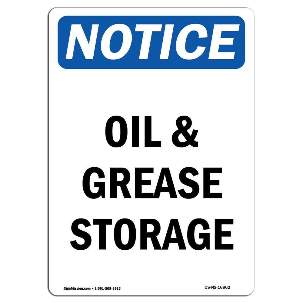 SignMission Oil and Grease Storage Sign | Wayfair