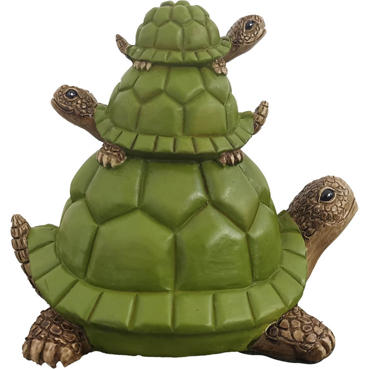 Arlmont & Co. Stacked Turtle Staue | Wayfair