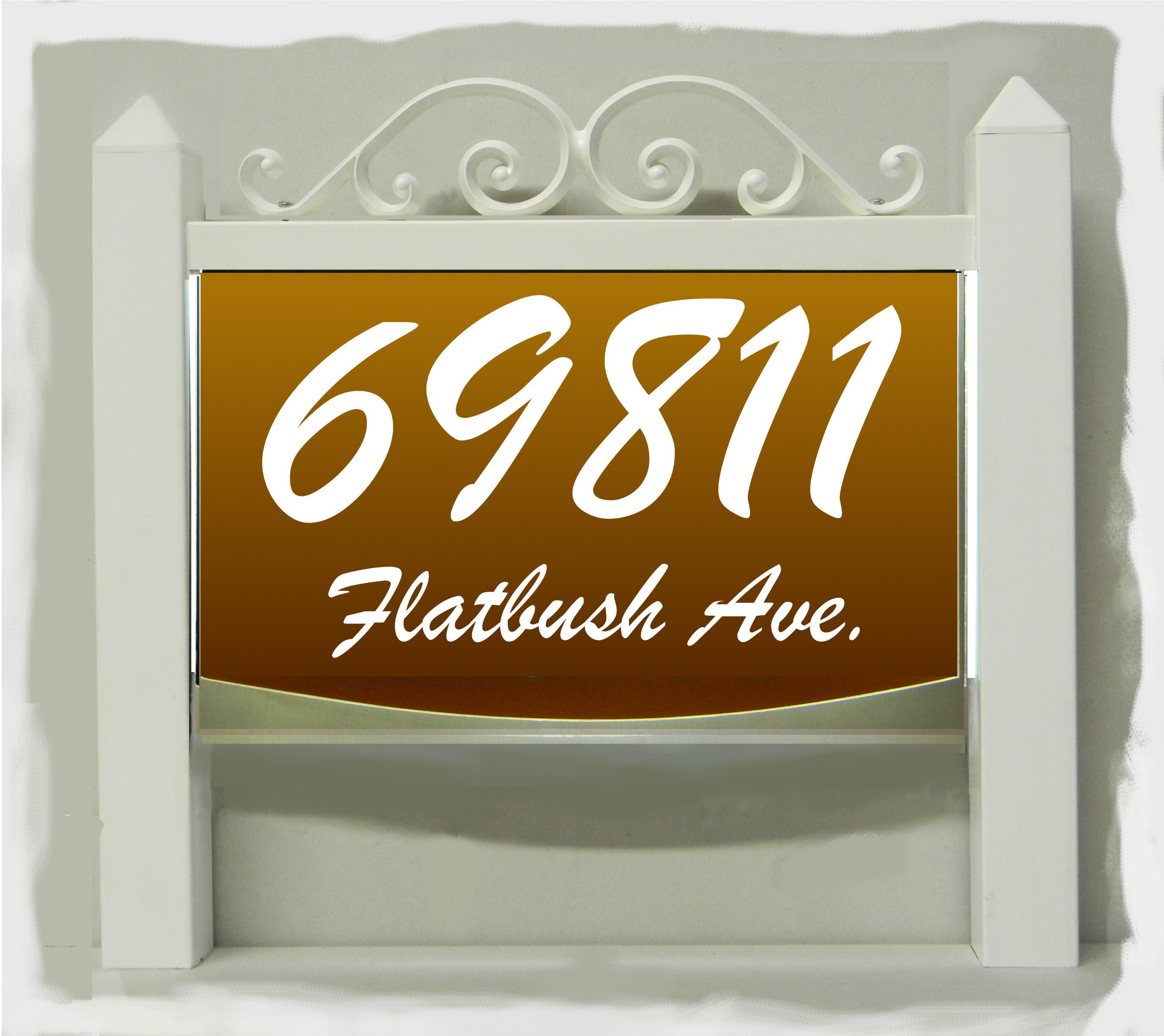 EZStreetSigns Traditional LED address sign with landscape light adapter ...