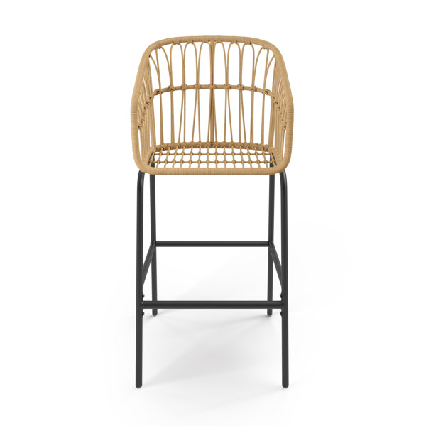 Joss & Main Byron Outdoor 32'' Bar Stool with Cushion & Reviews | Wayfair
