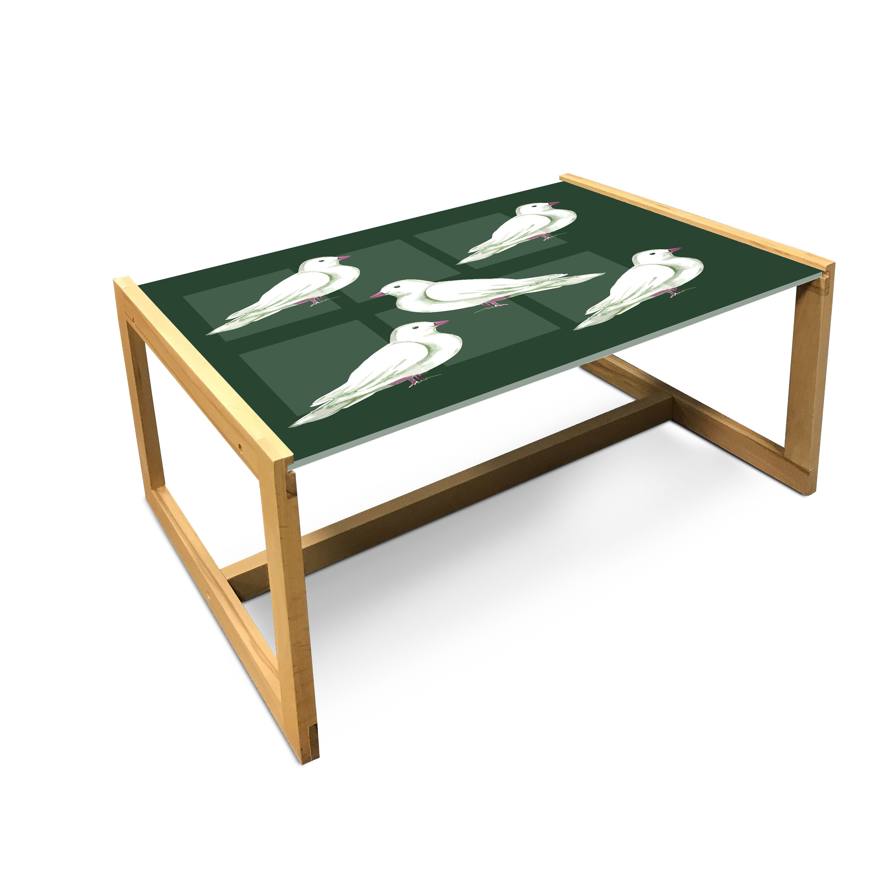 East Urban Home Animal Art Coffee Table, Watercolor Style Sketch Of ...