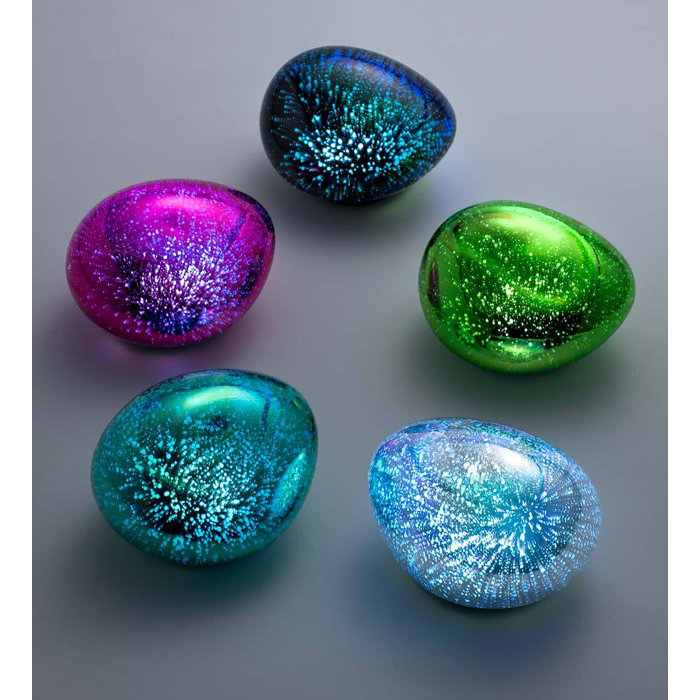 Wind & Weather Lighted Art Glass Decorative Glowing Garden Rocks | Wayfair