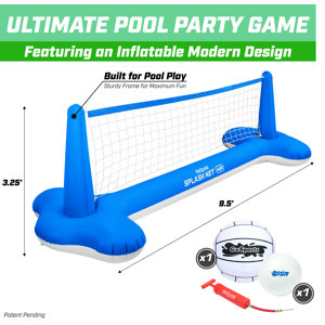GoSports Splash Net Air Inflatable Pool Volleyball Game Set & Reviews ...