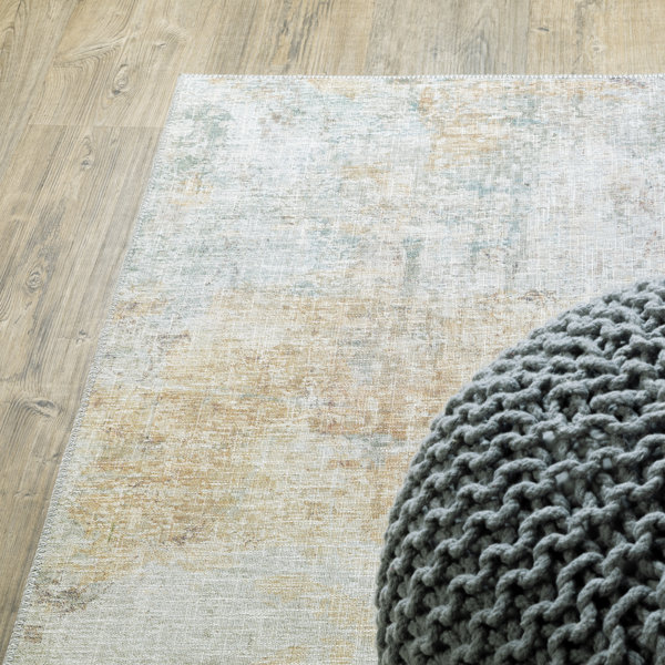 Mercury Row® Kluesner Performance Yellow/Blue Rug & Reviews | Wayfair