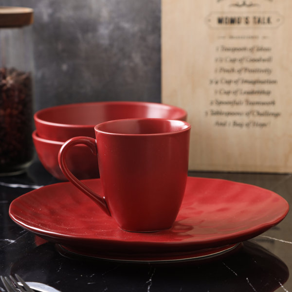 Stone Lain Sam 16-Piece Dinnerware Set Porcelain & Reviews | Wayfair