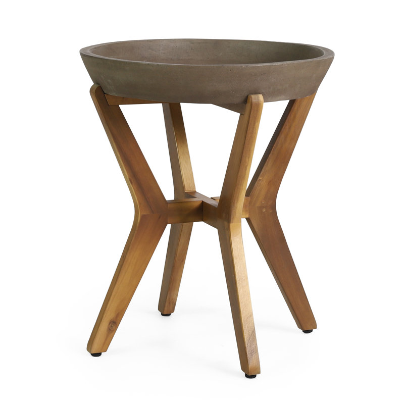 Corrigan Studio® Concrete Outdoor Side Table & Reviews | Wayfair