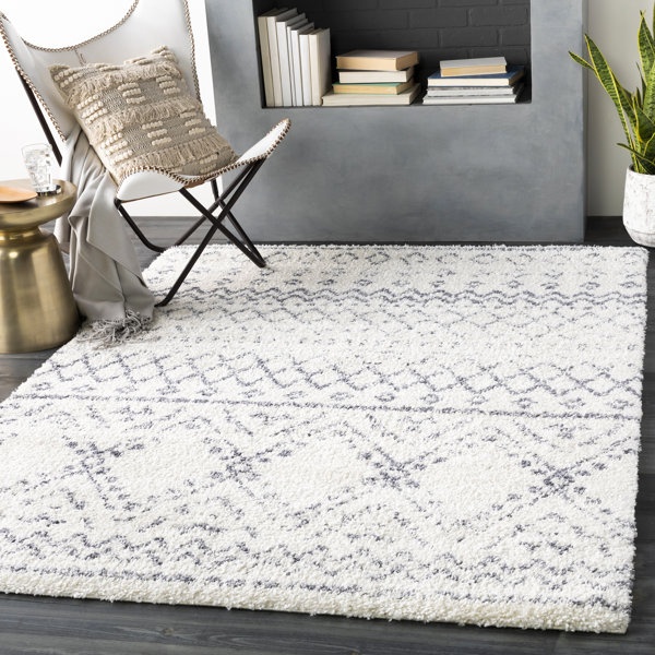 Mistana™ Shiloh White/Medium Gray Rug & Reviews | Wayfair