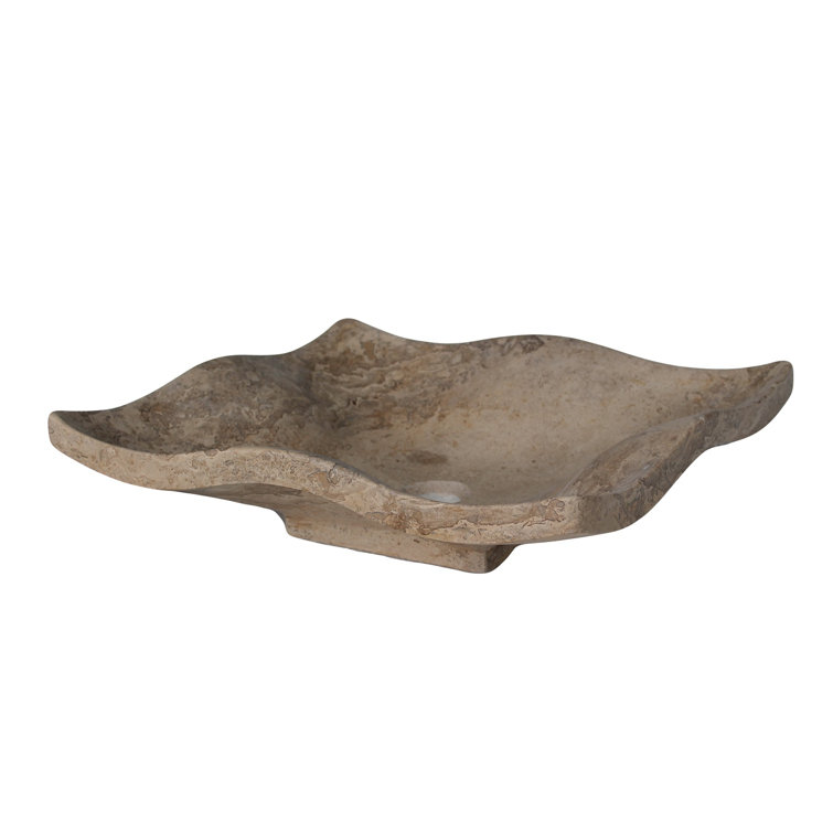 TashMart Flower Petal Stone Rectangular Vessel Bathroom Sink | Wayfair