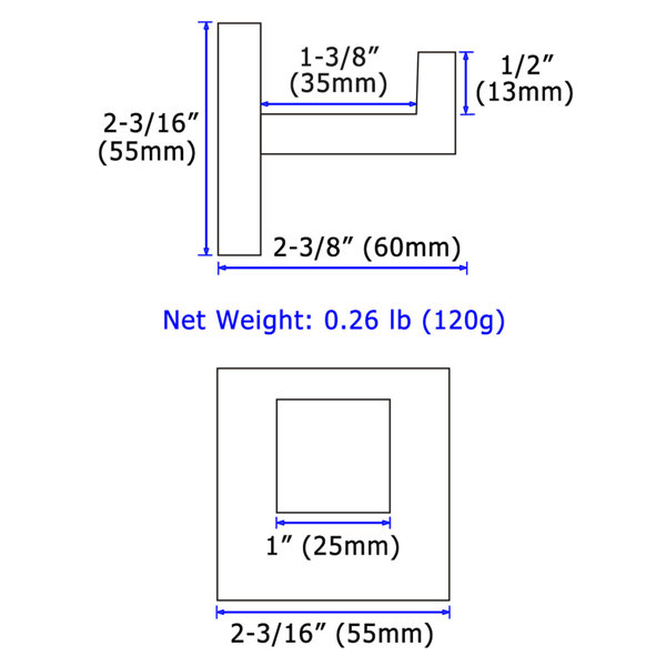 AngleSimple Stainless Steel Bathroom Wall Mounted Robe Hook & Reviews ...