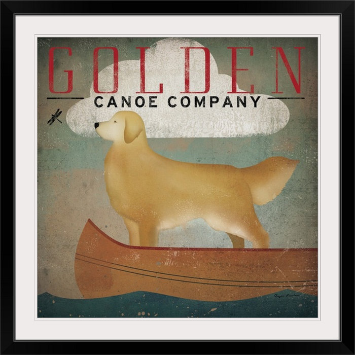 Great Big Canvas Golden Dog Canoe Co by Ryan Fowler - Graphic Art ...