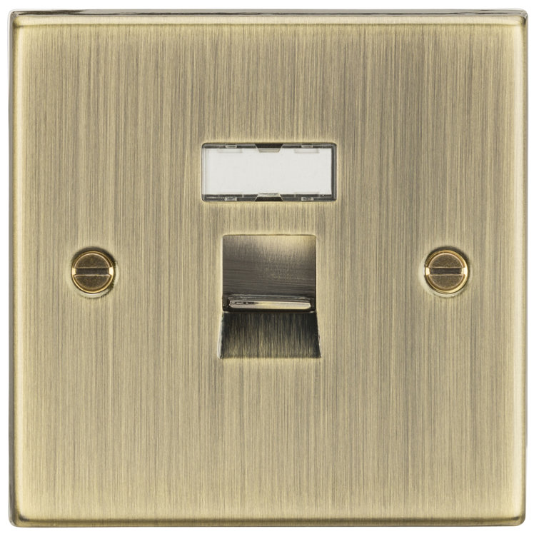Knightsbridge RJ45 Network Outlet - Square Edge | Wayfair.co.uk