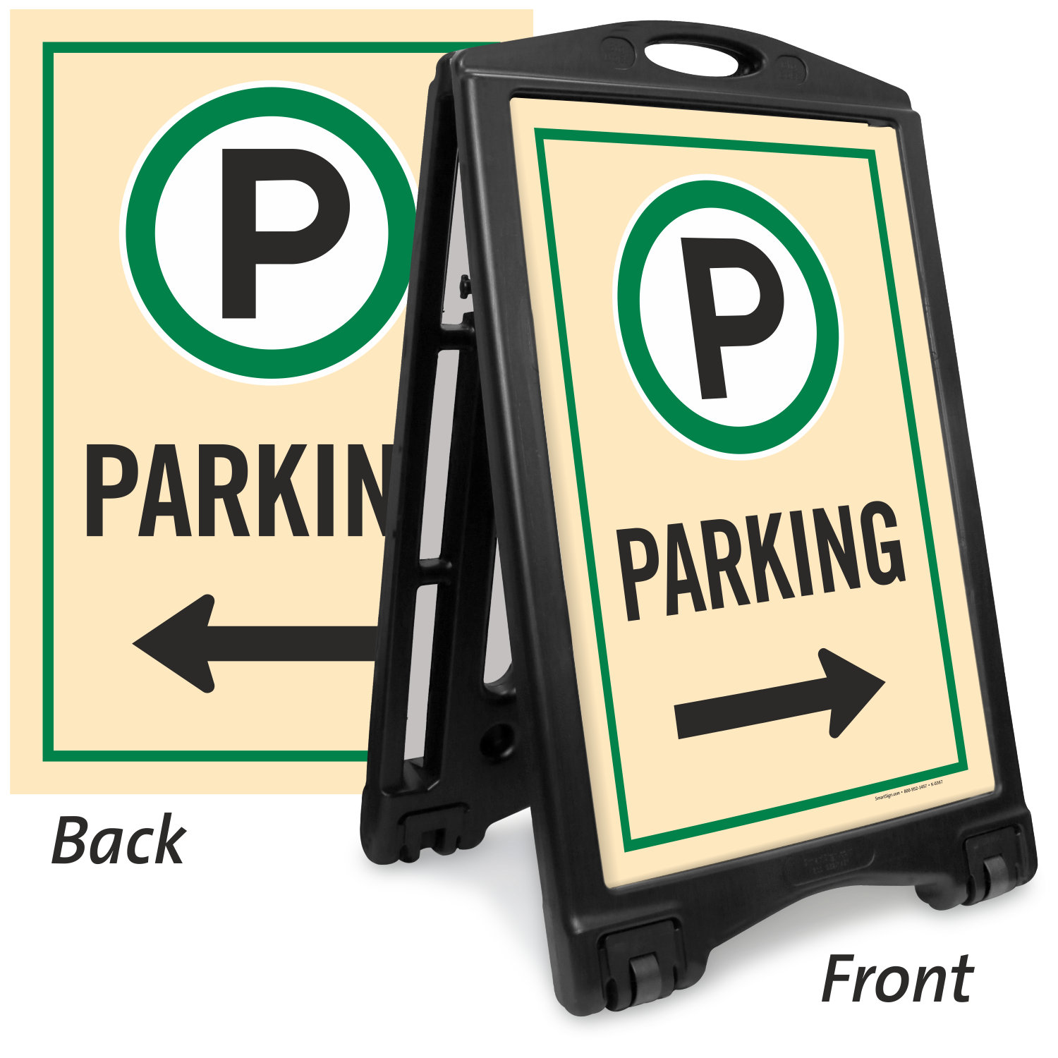 SmartSign Parking (With Arrow/Symbol) Portable Sidewalk Sign | Wayfair