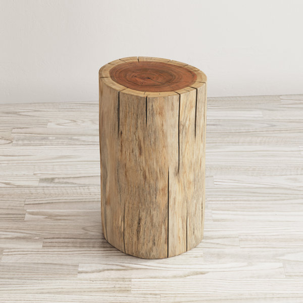 Union Rustic Wingfield 18'' Tall Solid Wood Tree Stump End Table ...