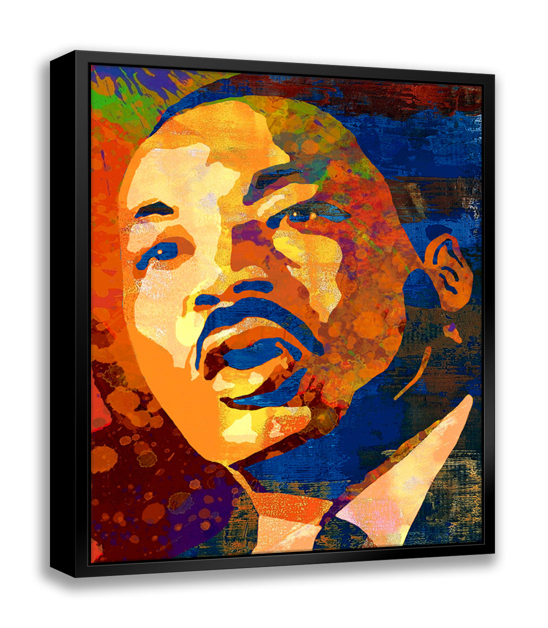 ATX Art Group LLC MLK Pop Art-Giclee on Canvas with Float Frame ...