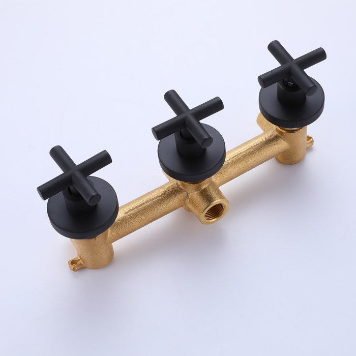 Selected Black Shower System Complete Shower System with Rough-in Valve ...