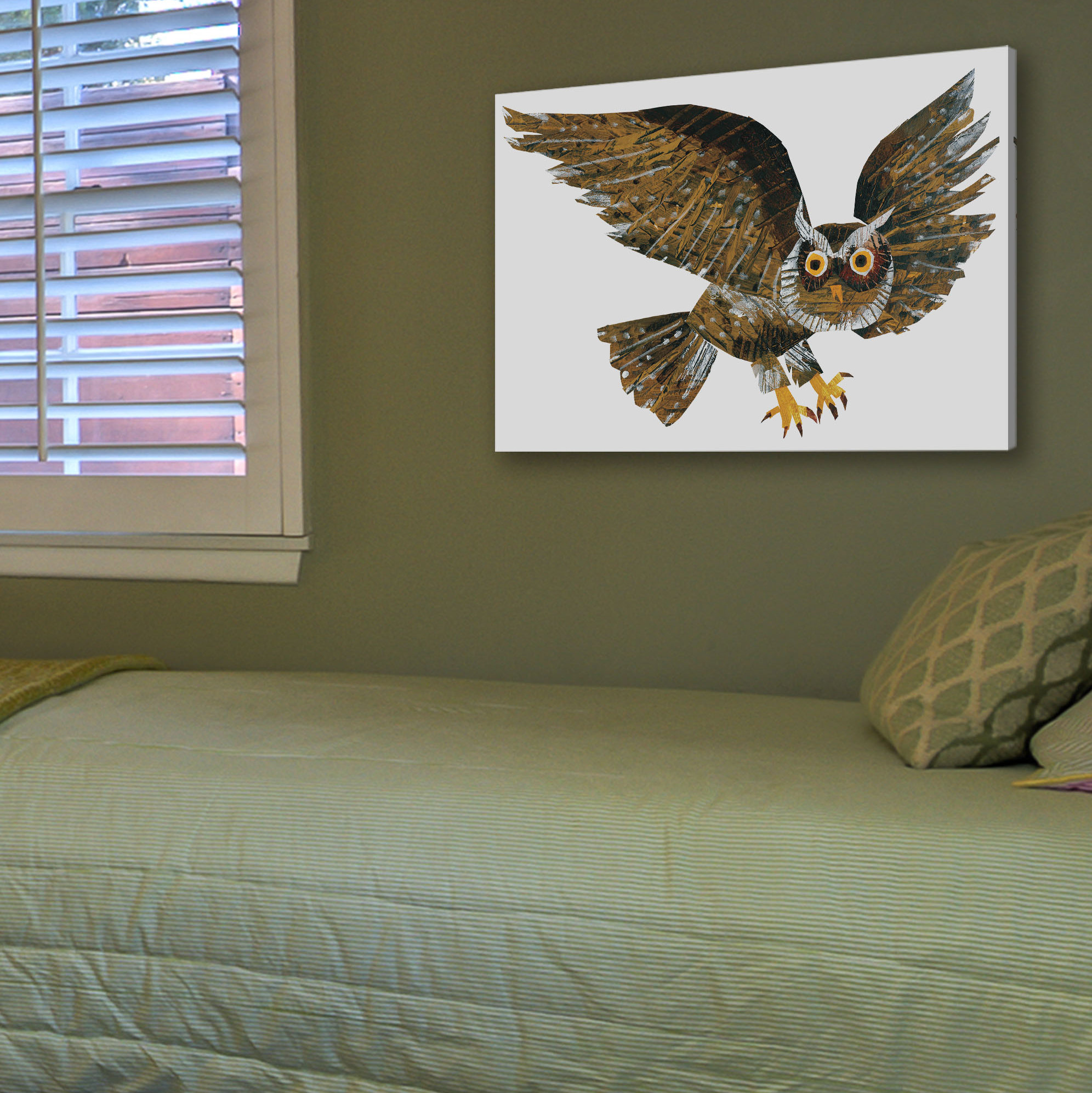 Marmont Hill 'Screech Owl' by Eric Carle Painting Print on Wrapped ...