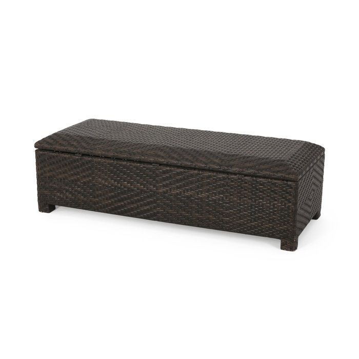 Beachcrest Home Offerman Wicker Outdoor Bench & Reviews | Wayfair