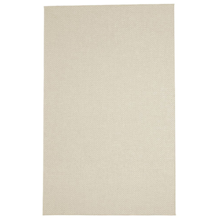Gracie Oaks Patel Chevron Area Rug in Ivory | Wayfair