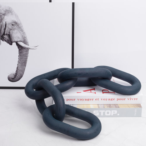 Dakota Fields Wood Chain Link Decor Sculpture & Reviews | Wayfair