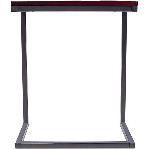 Sofia + Sam Sofa Table TV Tray With Tablet And Phone Slots - Metal Legs ...