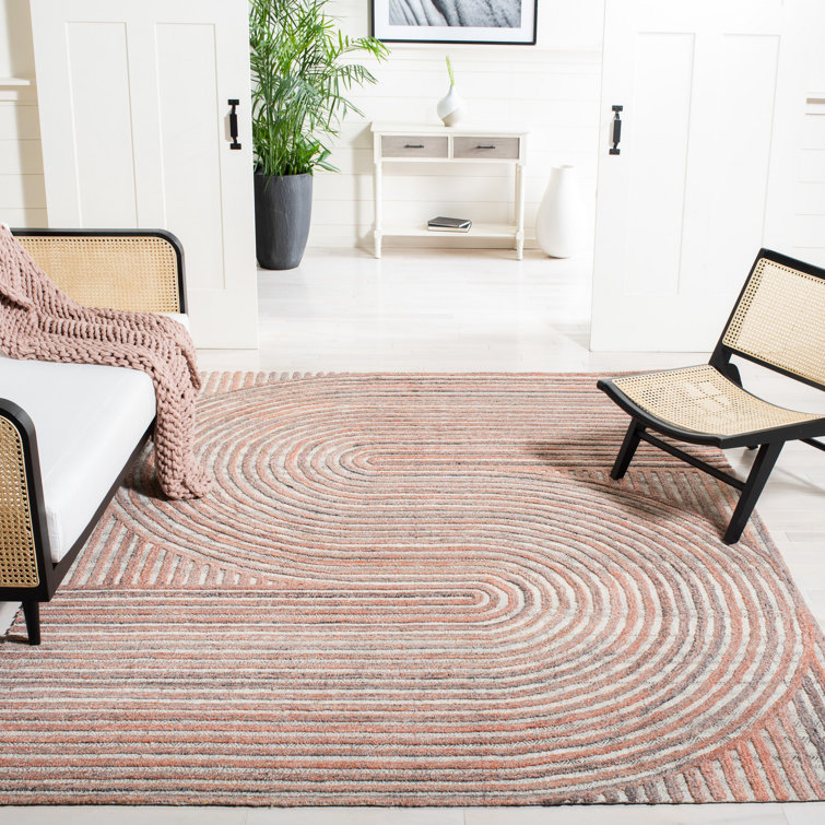 George Oliver Stalnaker Abstract Hand Tufted Rust Area Rug & Reviews ...