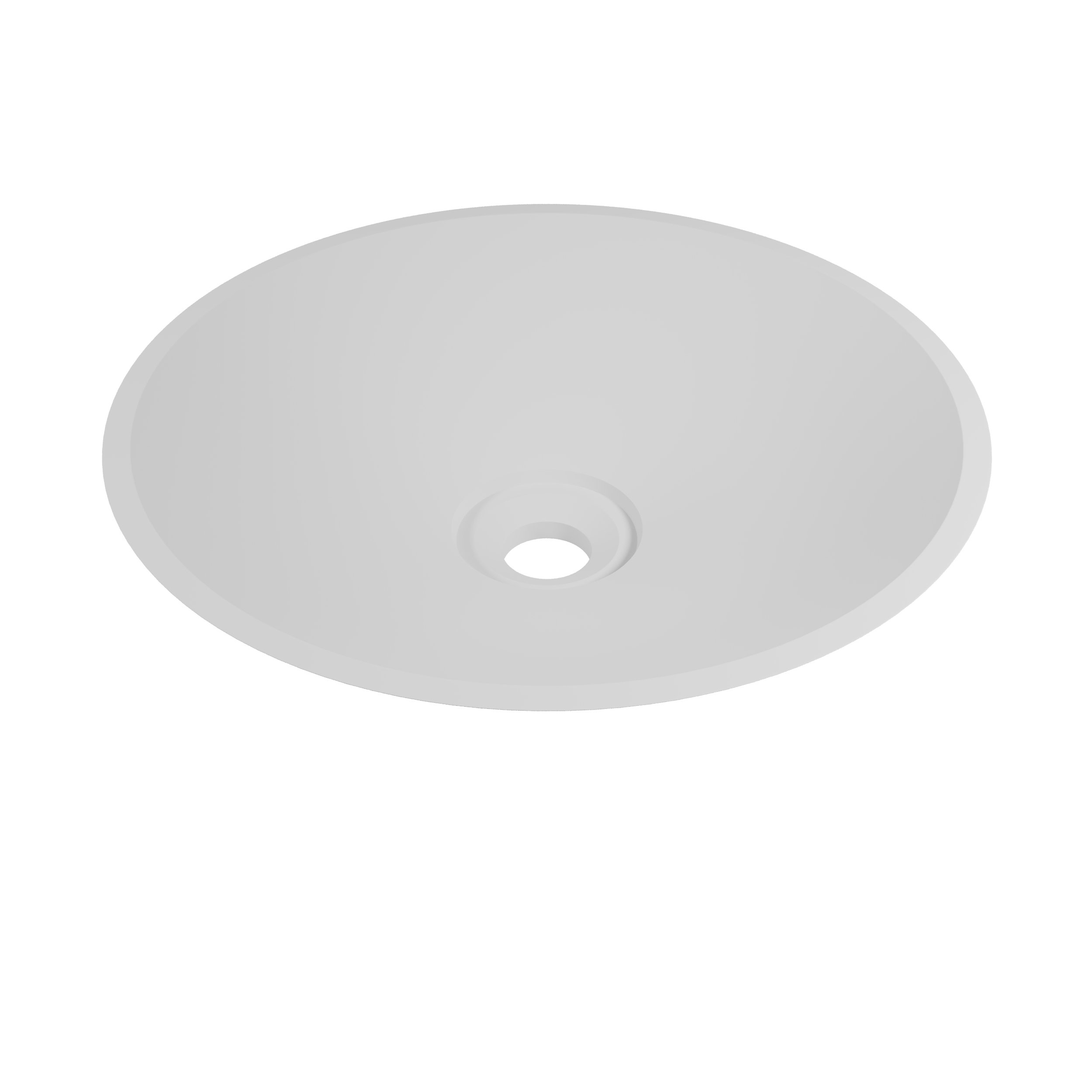 Castellousa Mahdi 18.9'' White Solid Surface Circular Vessel Bathroom ...