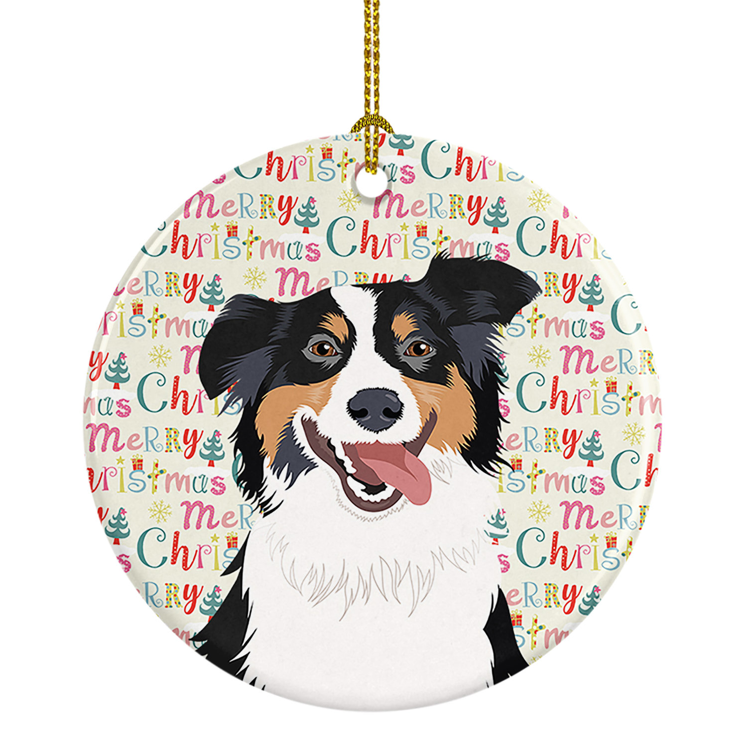 The Holiday Aisle® Australian Shepherd 2 Ceramic Hanging Figurine ...