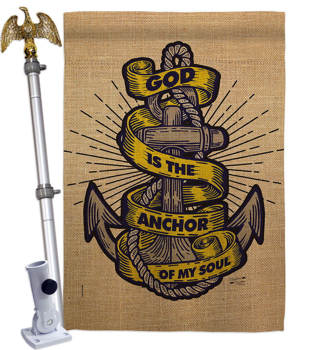 Angeleno Heritage God Is The Anchor House Flag Set Bible Verses ...