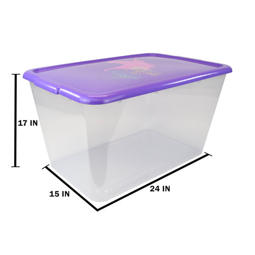 Zoomie Kids 58 qt. Plastic Storage Tote Set | Wayfair