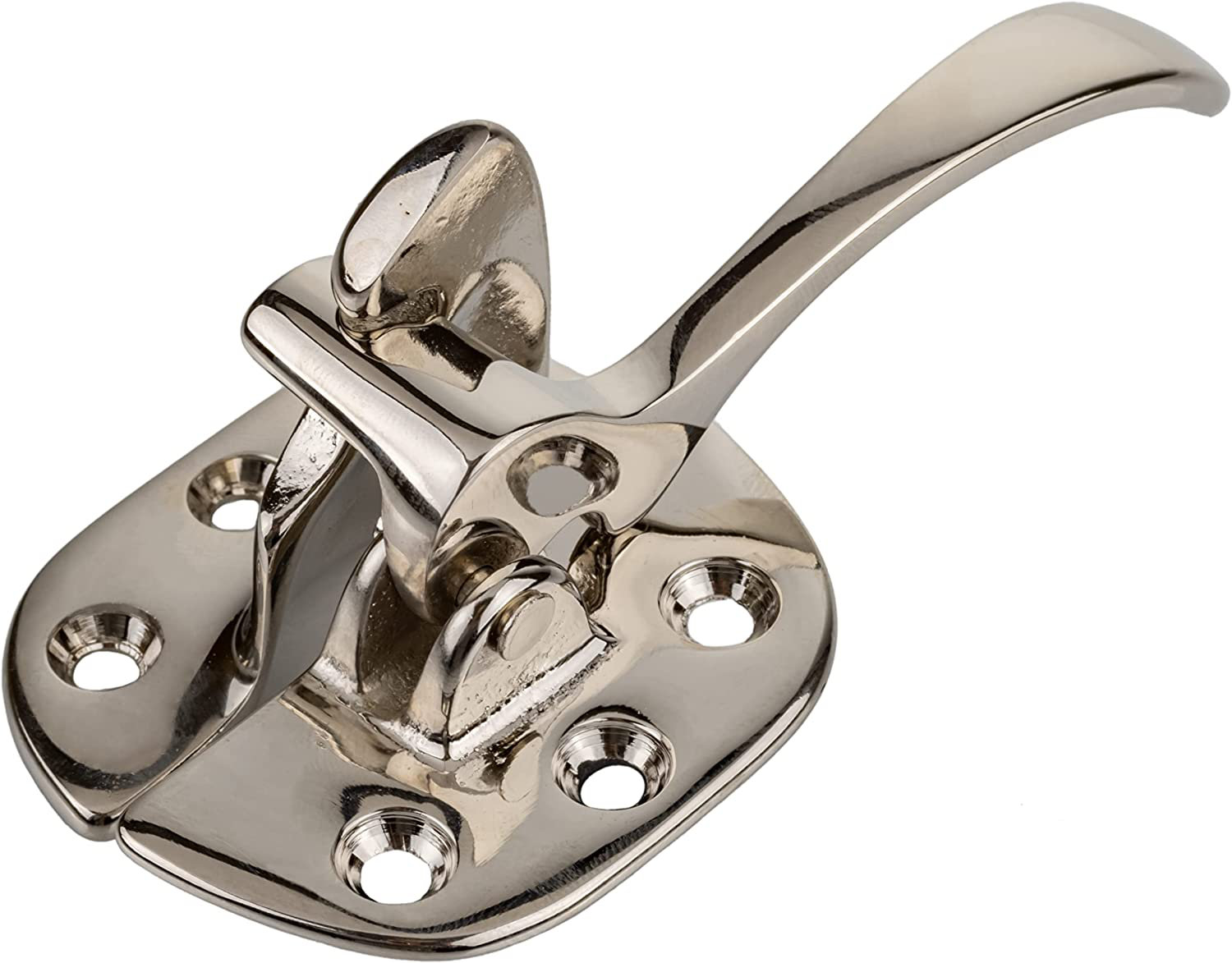 UNIQANTIQ HARDWARE SUPPLY Nickel Offset Left Ice Box Door Lever Latch ...