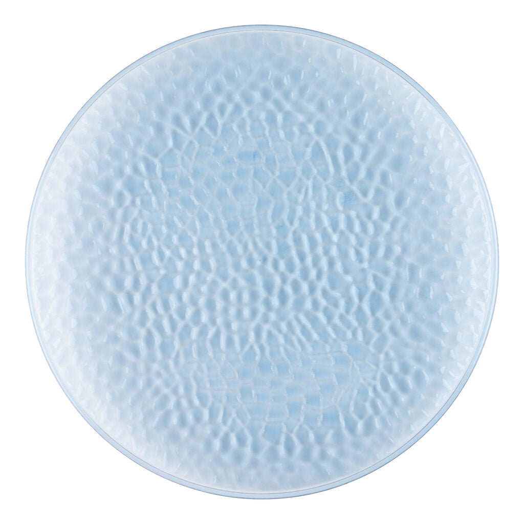 Ecoquality 13 Inch Round Hammered Translucent White Plates 16 Guests ...