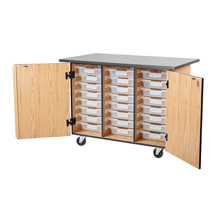 National Public Seating Mobile Science Cart with Tote Trays | Wayfair
