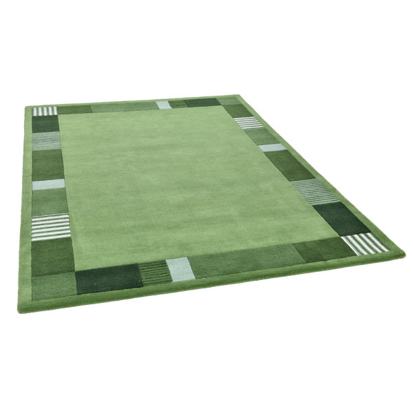 Theko Royal Nepali Hand Tufted Wool Green Rug | Wayfair.co.uk
