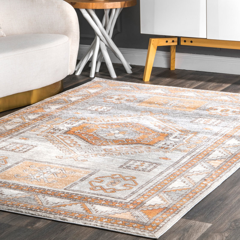 Bungalow Rose Wadlington Oriental Orange Area Rug & Reviews | Wayfair