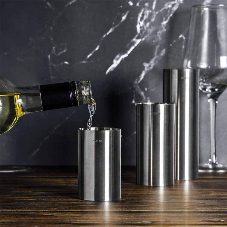 Latitude Run Stainless Steel Wine Measures - Set Of 3 | M&W | Wayfair.co.uk