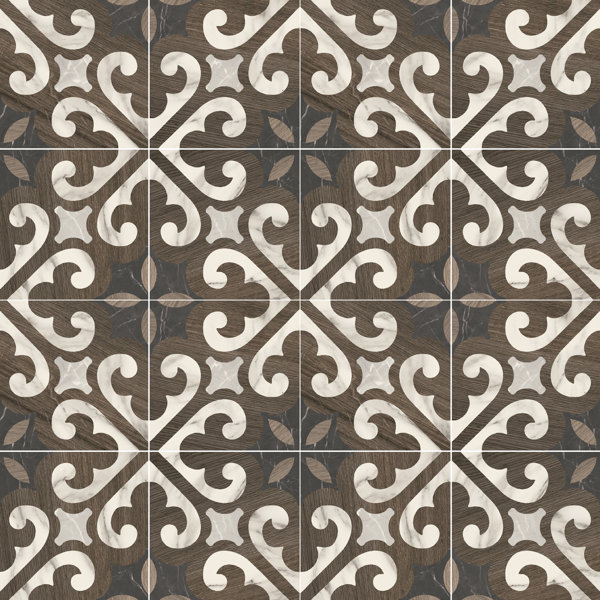 Encore Surfaces Intarsi Glam 05 8" x 8" Spanish/Pattern Look Wall ...