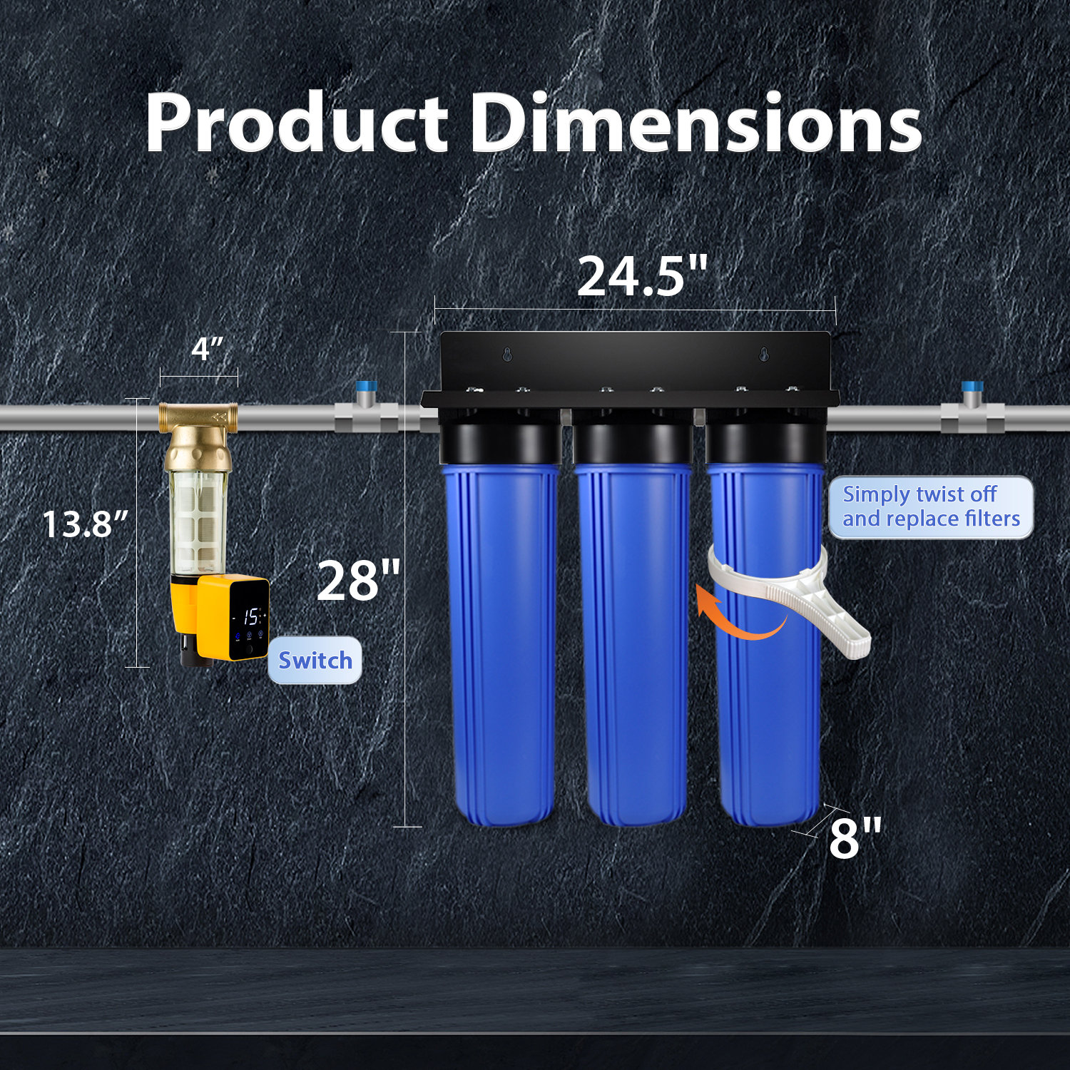 iSpring Water Systems Auto-Flushing Water Filtration System | Wayfair