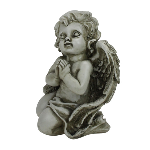 Northlight 6" Heavenly Gardens Distressed Almond Brown Praying Cherub ...