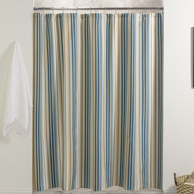Winston Porter Leeman Stripe Single Shower Curtain & Reviews | Wayfair