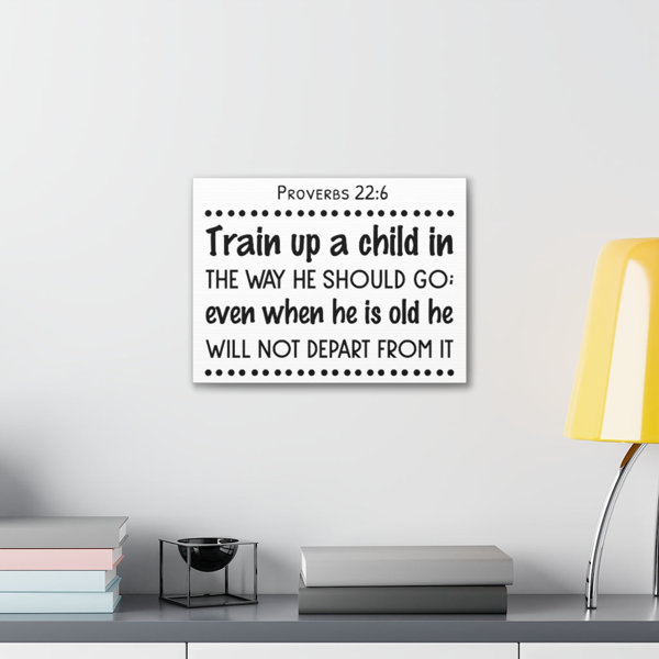 Blue Elephant Train Up A Child In Proverbs 22:6 - Wrapped Canvas ...