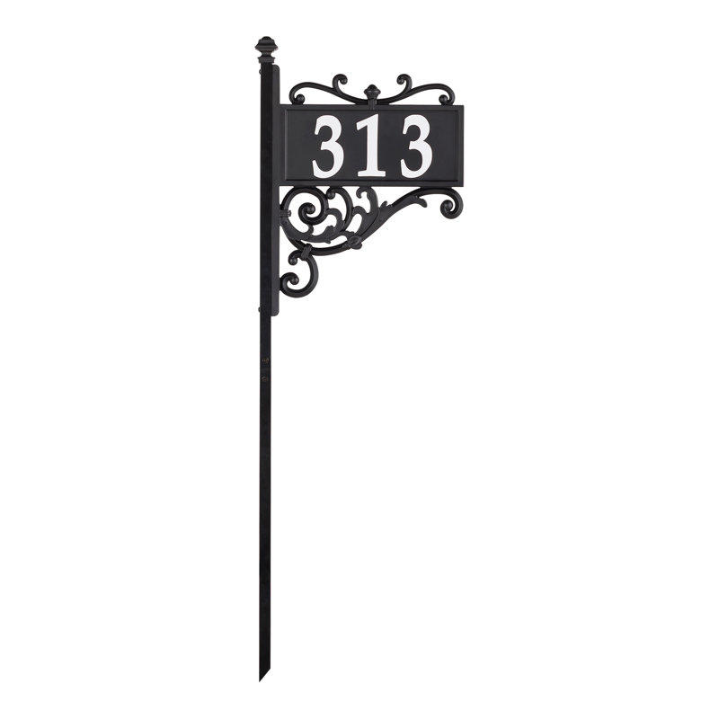 Whitehall Products Nite Bright Acanthus Reflective Lawn Address Sign ...